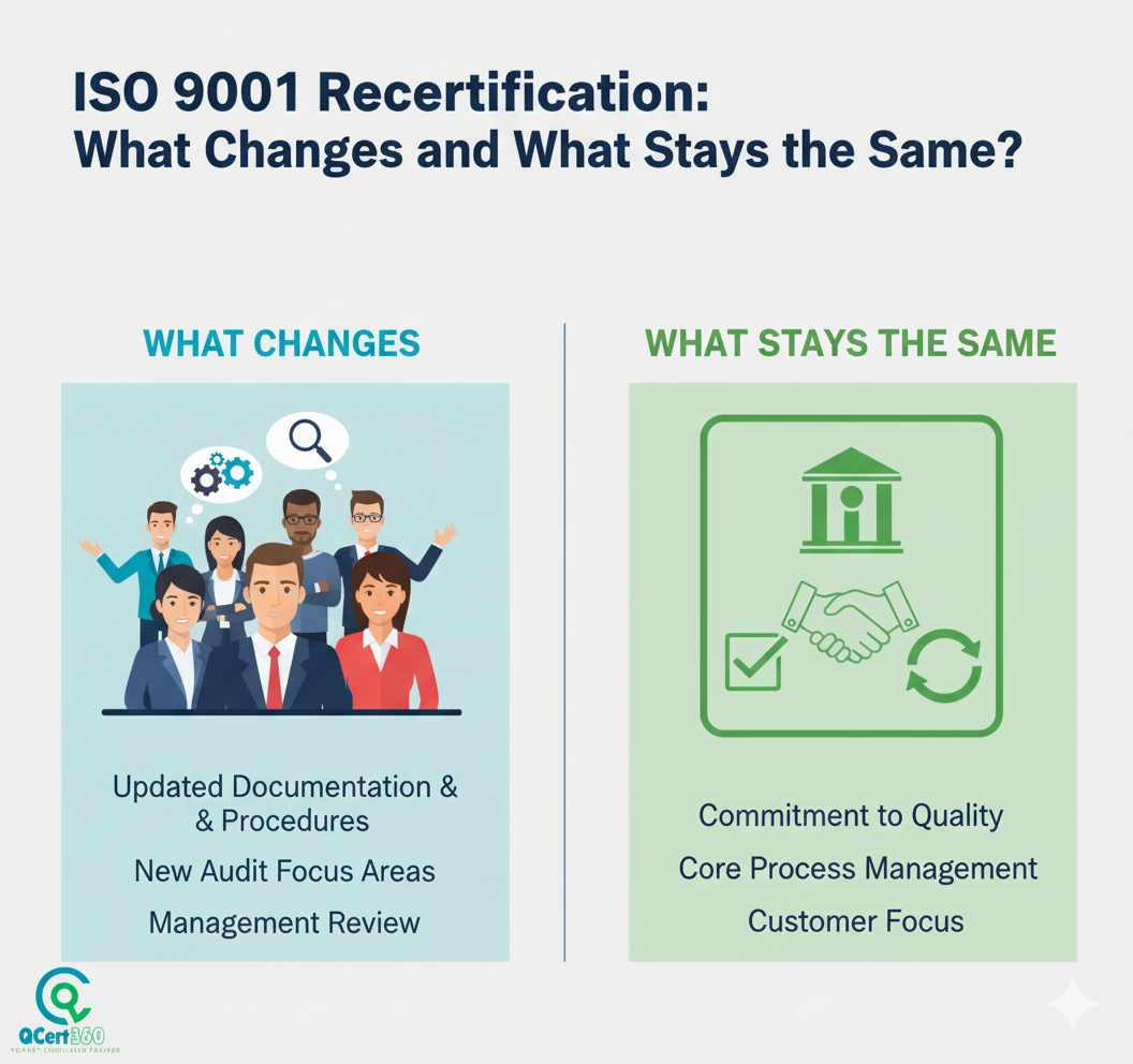 ISO 9001 Recertification: What Changes and What Stays the Same - Qcert360